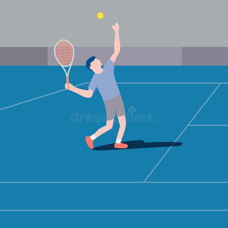 Tennis Player Male Silhouette Serving Stock Illustrations – 151 Tennis ...