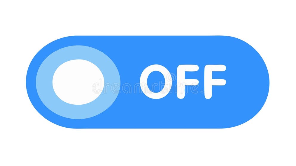 Flat Design Toggle Switch in OFF State Icon, Vector Design Generative ...