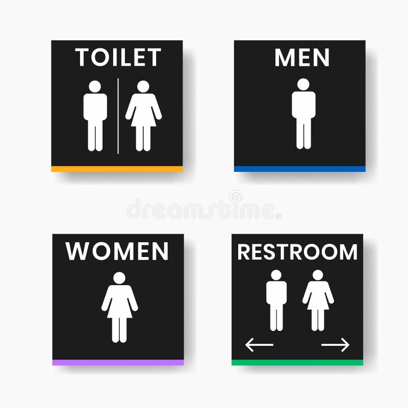 Flat Design Toilet Icons Design Vector Illustration Stock Vector ...