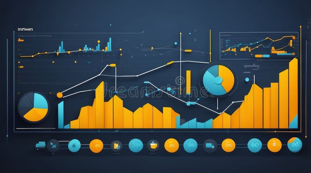 Flat Design Vector of Abstract Business Analytics Data Dashboard Stock ...