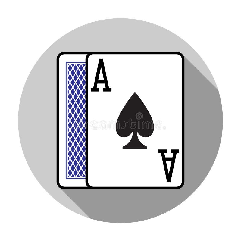 Blackjack Combination - Ace & Closed Card - Flat Design Vector Icon ...