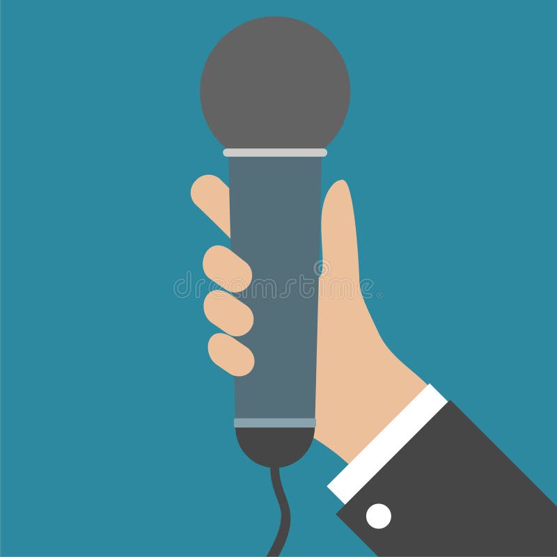 Flat Design Vector Business Illustration Concept Interview Hand Holding ...