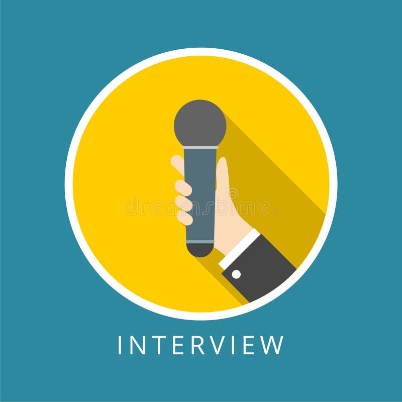 Flat Design Vector Business Illustration Concept Interview Hand Holding ...