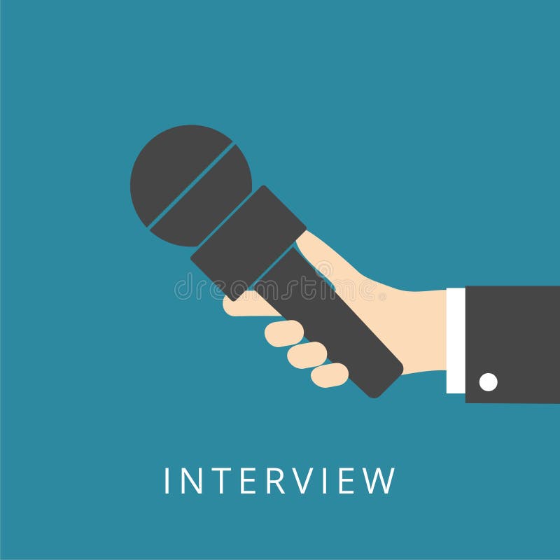 Flat Design Vector Business Illustration Concept Interview Hand Holding ...