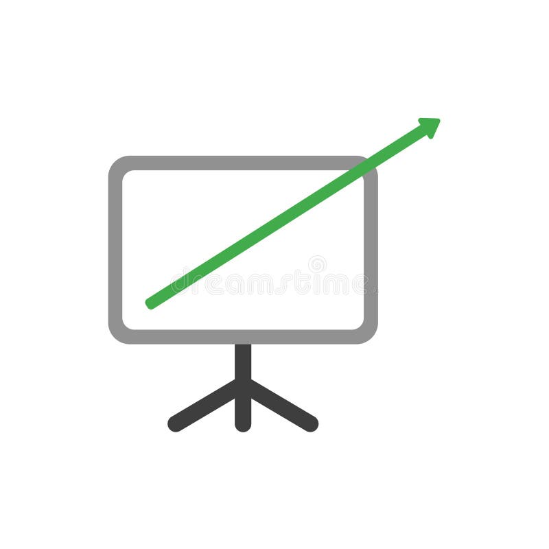 Flat Design Vector Concept of Arrow Moving Up and Out of Present Stock ...