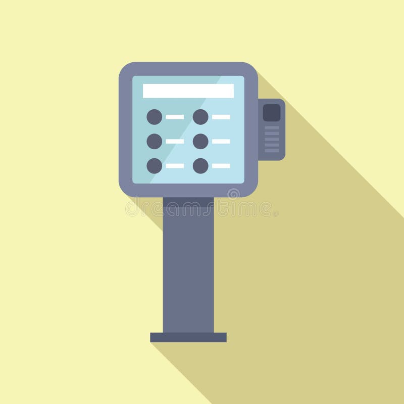 Cartoon Illustration of a Digital Information Kiosk Stock Vector ...