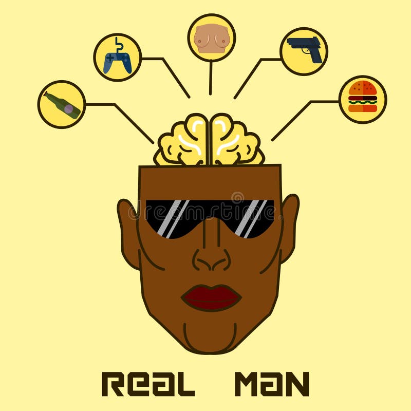 Flat Design Vector Icons Set of Real Man Tools Stock Vector ...