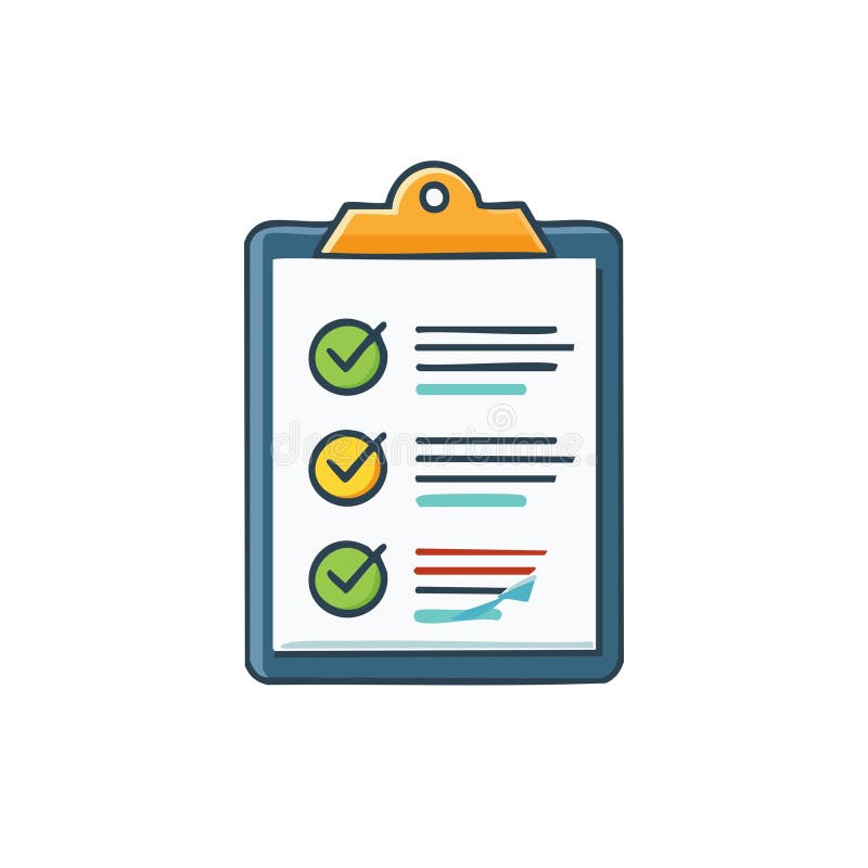 Checklist Clipboard Vector Illustration Design Stock Illustrations ...