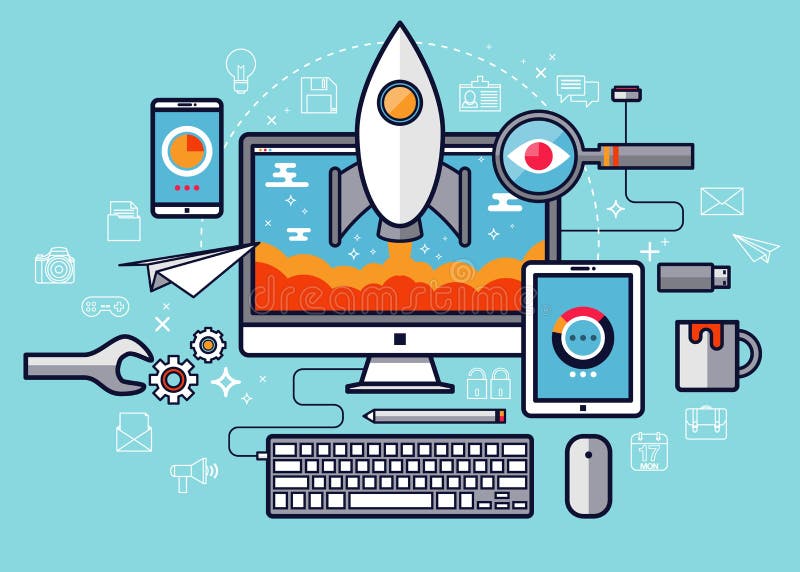 Flat Design Vector Illustration Concept Stock Vector - Illustration of ...