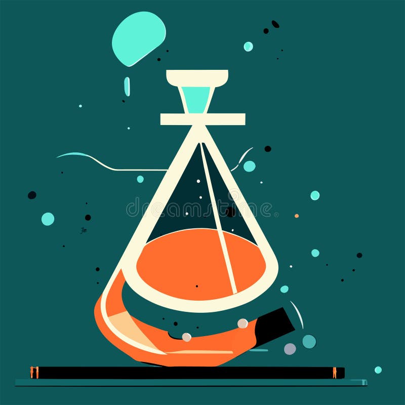 Flat Design Vector Illustration Concept of Science Experiment ...