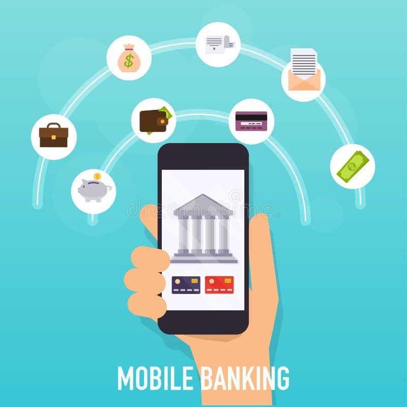Banking, Purchasing and Transaction, Electronic Funds Transfers and Bank Wire Transfer. 3D ...