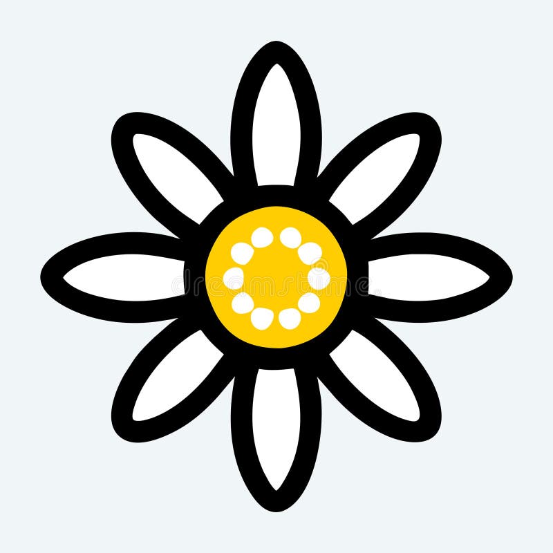 Simple Daisy Flower Icon Design, Vector Illustration Stock Vector ...