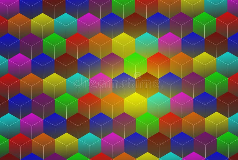 Flat Design Vector Illustration of 3-dimensional Colorful Boxes or ...
