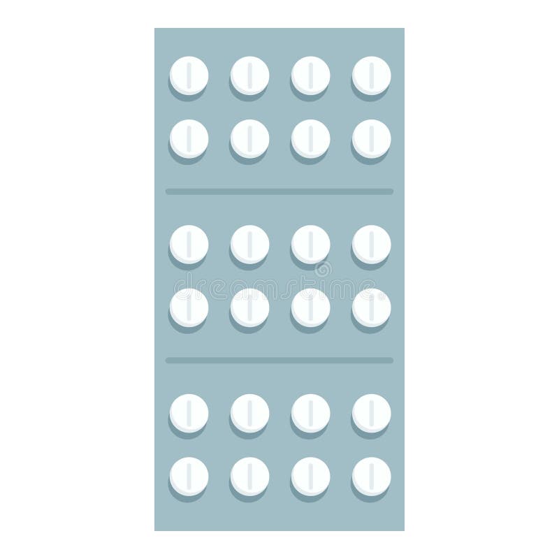 Generic Medicine Blister Pack Vector Illustration Stock Vector - Illustration of medicine ...