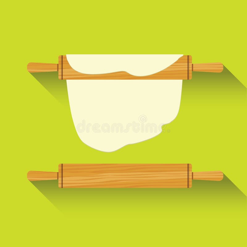 Rolling Pin Icon. Wheat, Flour Cook. Flat Design. Vector Illustration ...