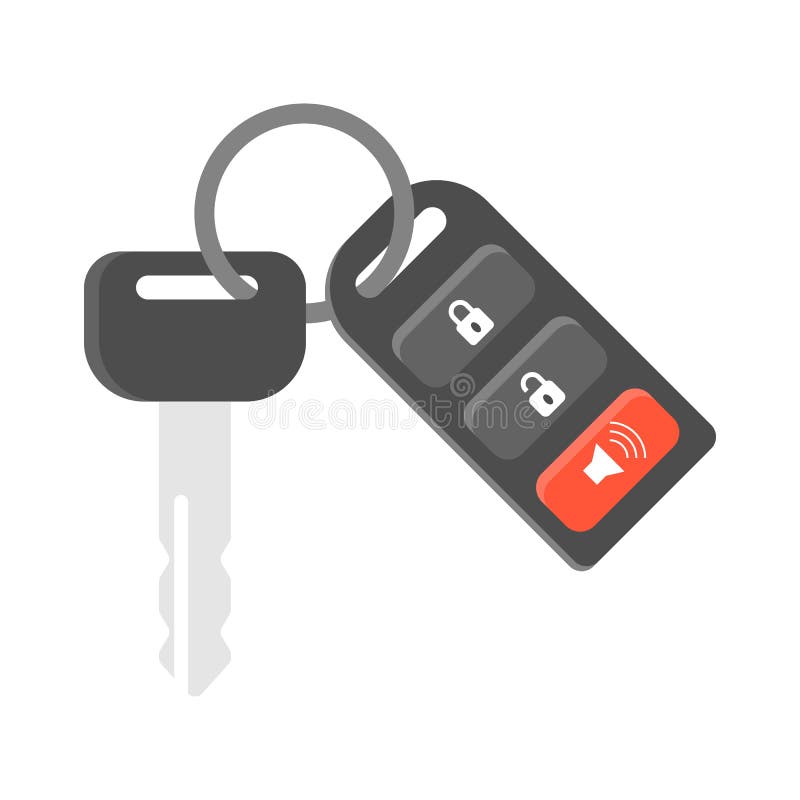 Flat Design Vector Illustration, Remote Car Key Stock Vector ...