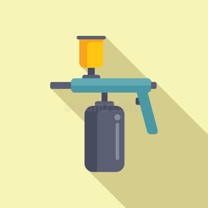 Flat Design Vector Illustration of a Spray Gun Stock Vector ...
