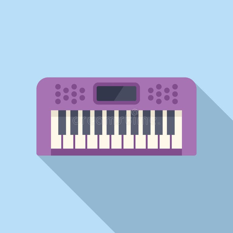 Flat Design Vector Illustration of a Synthesizer Stock Vector ...