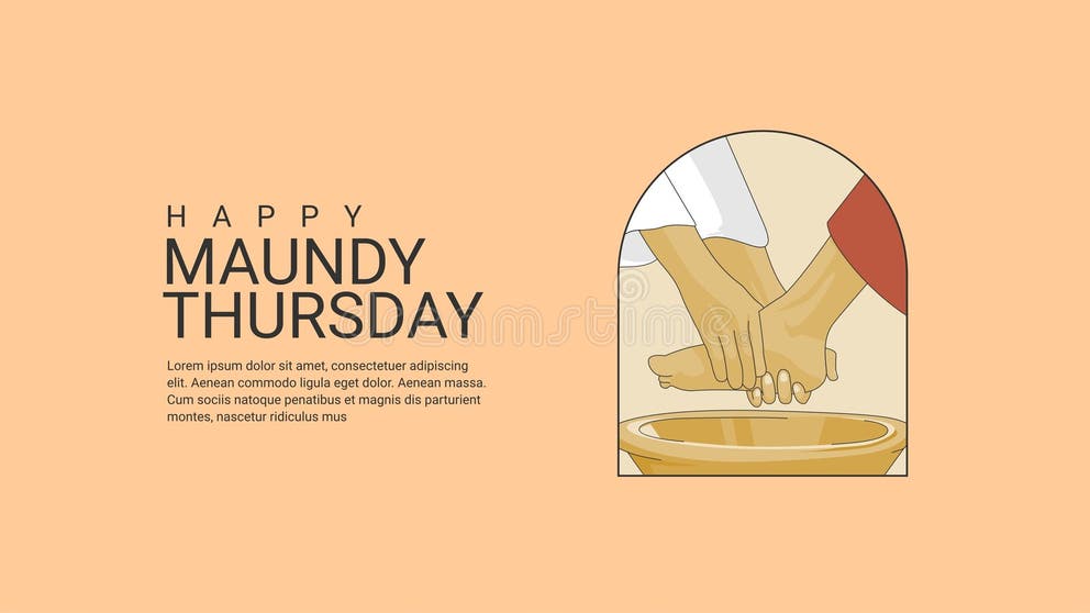 Vector Maundy Thursday Banner Template Template Stock Vector ...