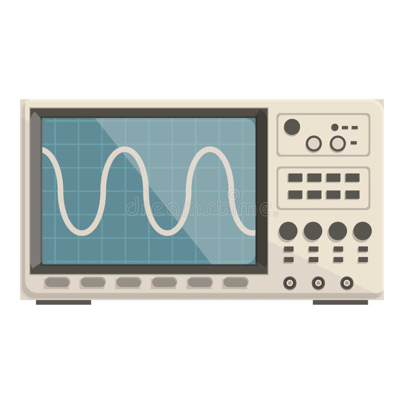 Flat Design Vector of a Modern Digital Oscilloscope for Electronic ...