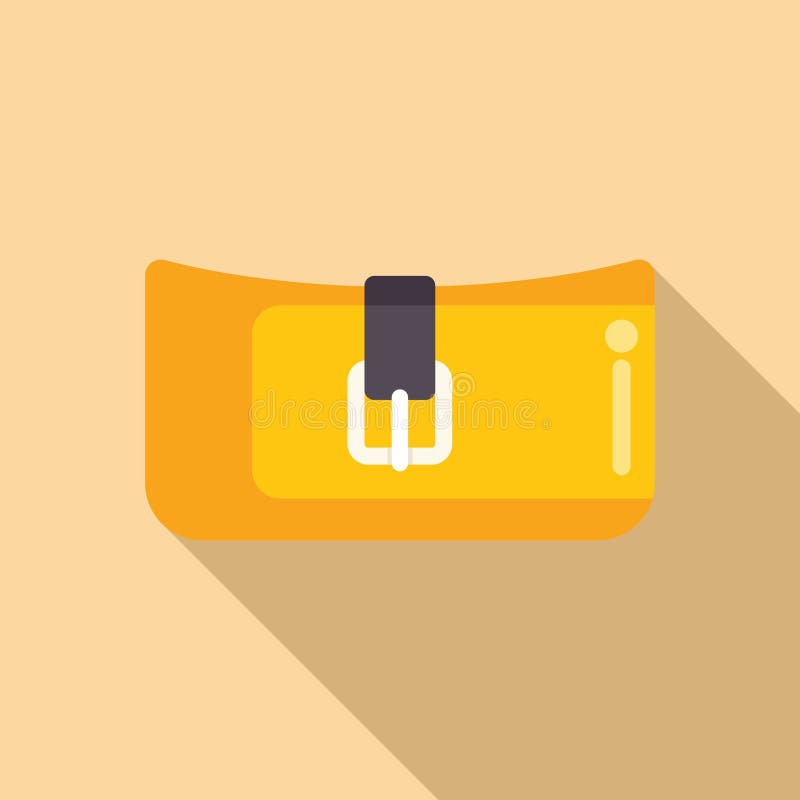 Flat Design Wallet Icon with Shadow Stock Illustration - Illustration ...