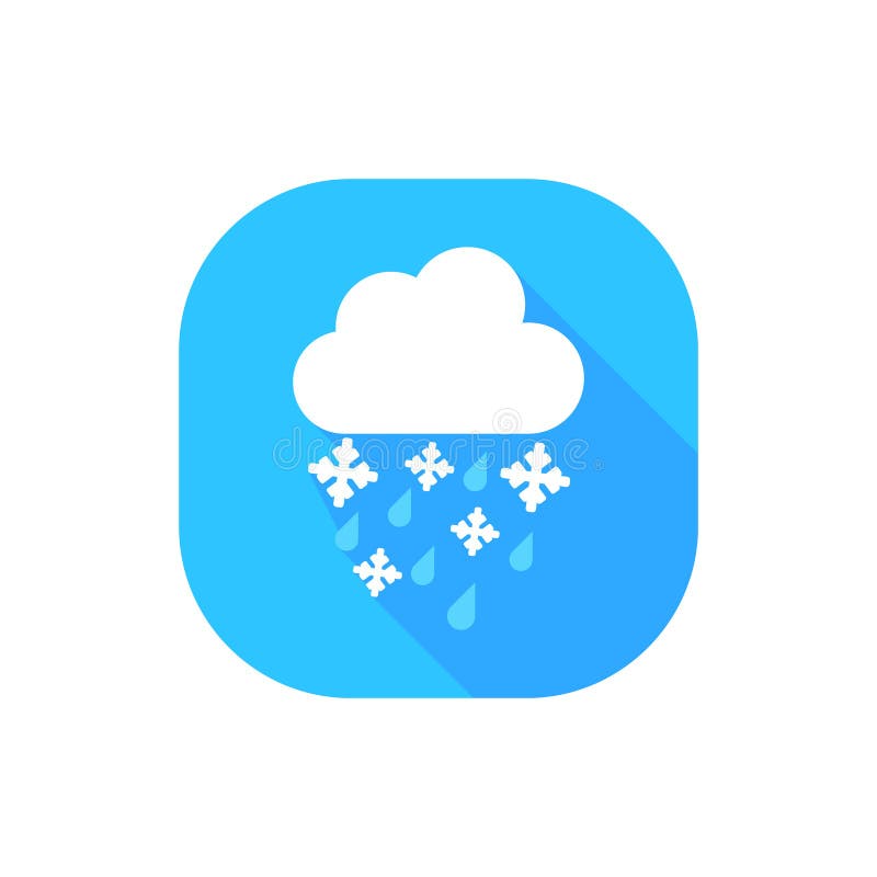 Flat Design Weather - Rain and Snow Stock Illustration - Illustration ...