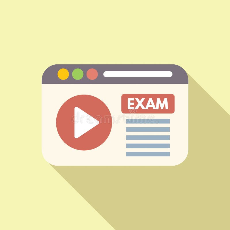 Online Exam Interface Vector Illustration Stock Illustration ...