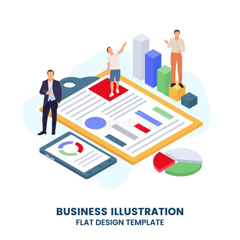 Flat Design Web Page Template Set for Creative Analytics Process and ...