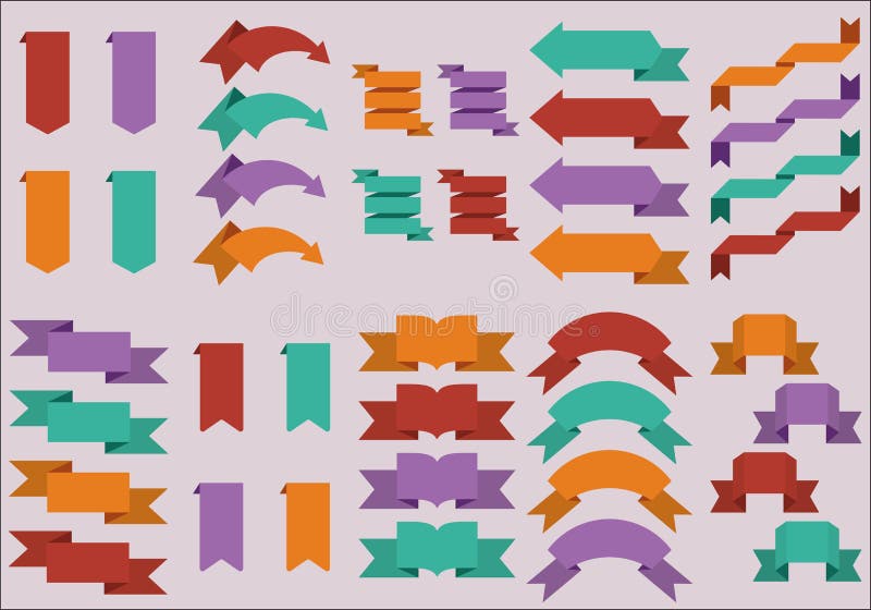 Flat Design of Web Stickers Stock Vector - Illustration of style ...