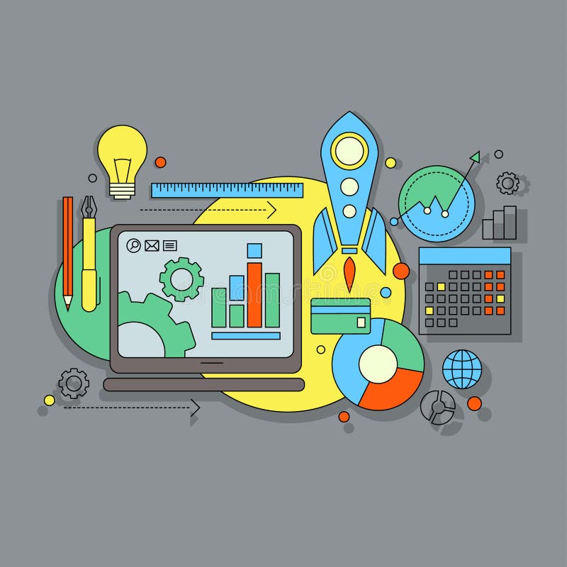 Flat Design Website Development, Graphic Design, Branding, Seo, Stock ...