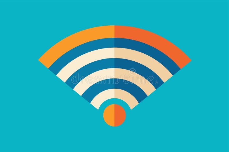 Flat Design of a WiFi Icon on a White Background, Wifi Network, Simple ...