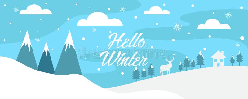 Flat Design Winter Banners Vector Stock Vector - Illustration of gift ...
