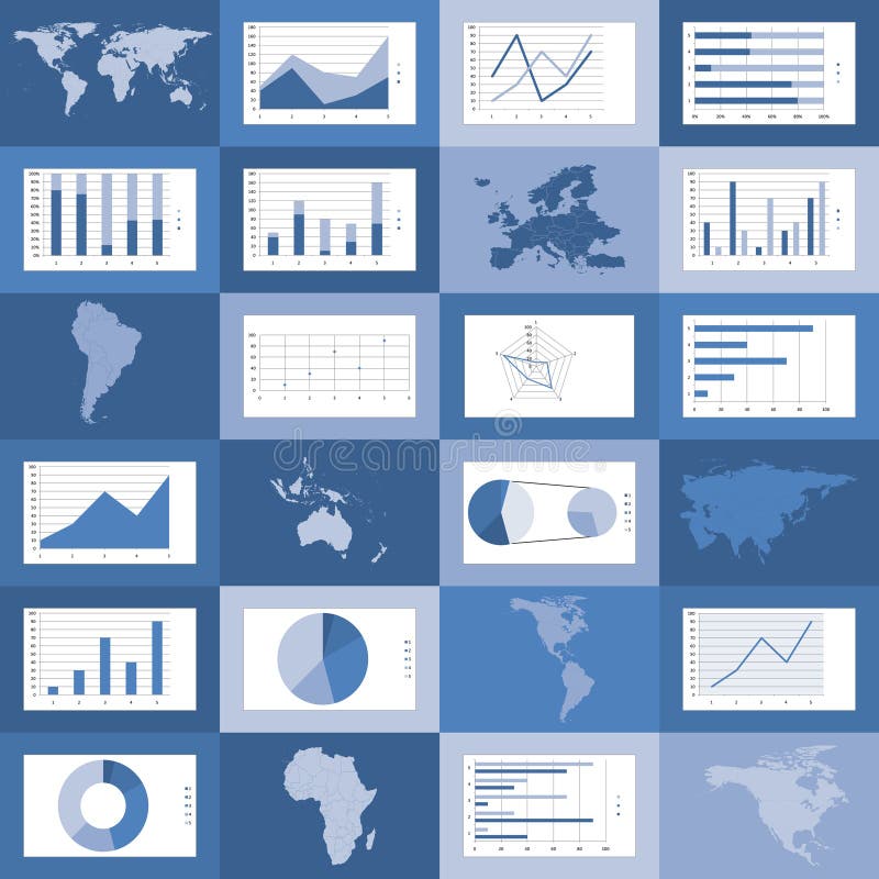 Flat Design World Maps, Graphics Vector Stock Vector - Illustration of ...