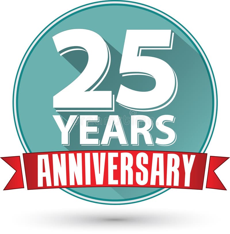 25th Anniversary Ribbon Vector Free