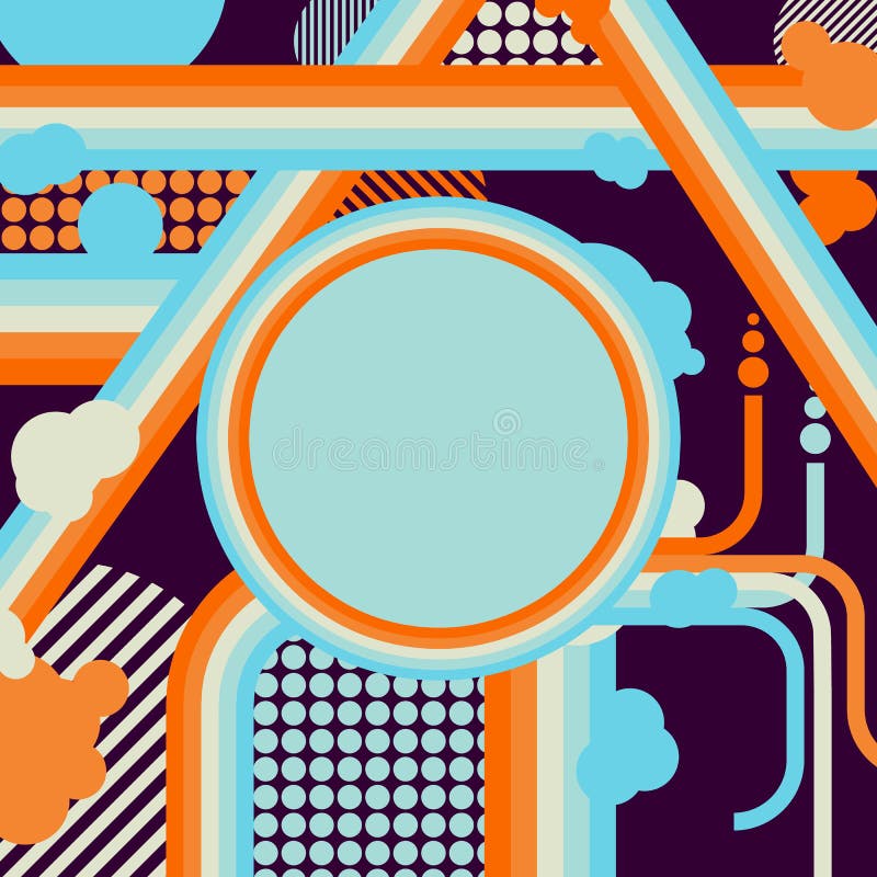 Flat Design for Your Sample Text, Cartoon Abstract Background Stock ...