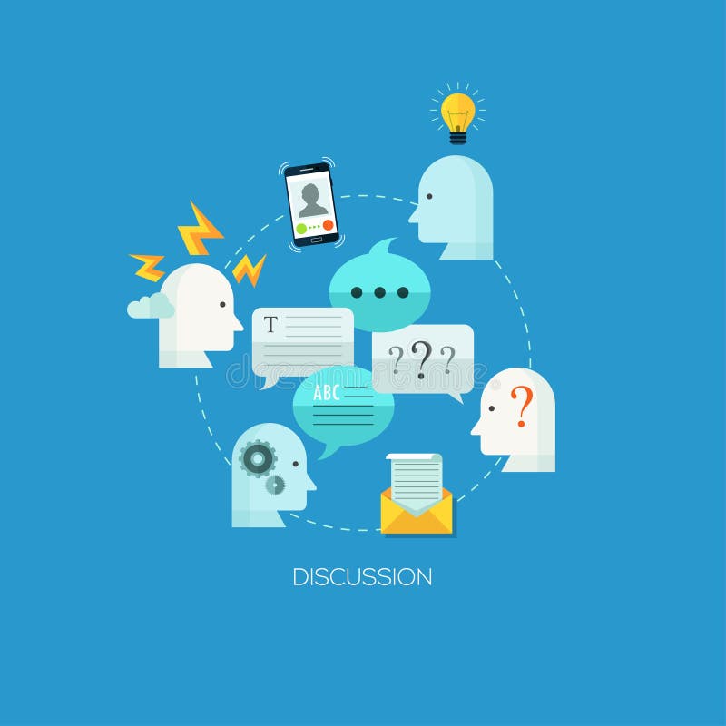 Discussion internet group stock illustration. Illustration of balloon ...
