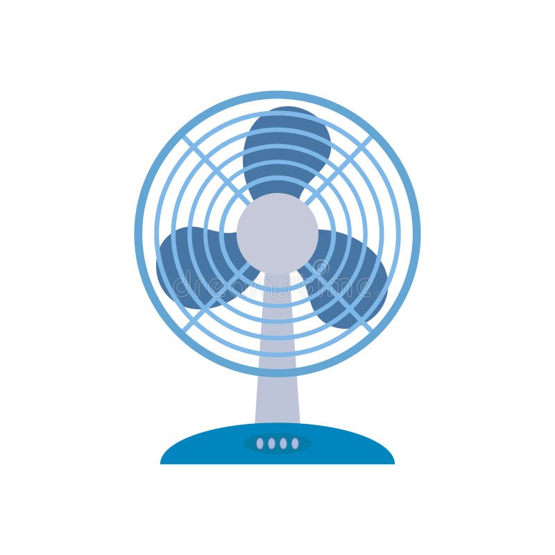 Flat Desk Fan Vector Icon on White Background Stock Vector ...