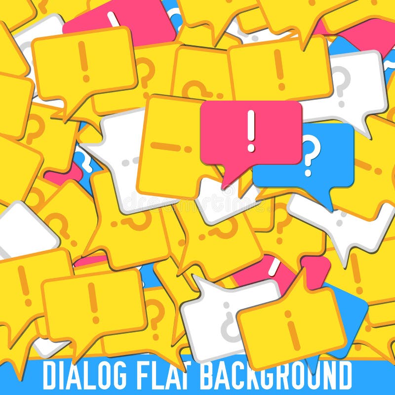 Flat Dialog Background Concept. Vector Illustration Design Stock ...