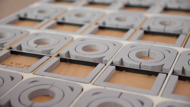 Flat Die Cutting and Folding Template Tool - Close Up Stock Video ...