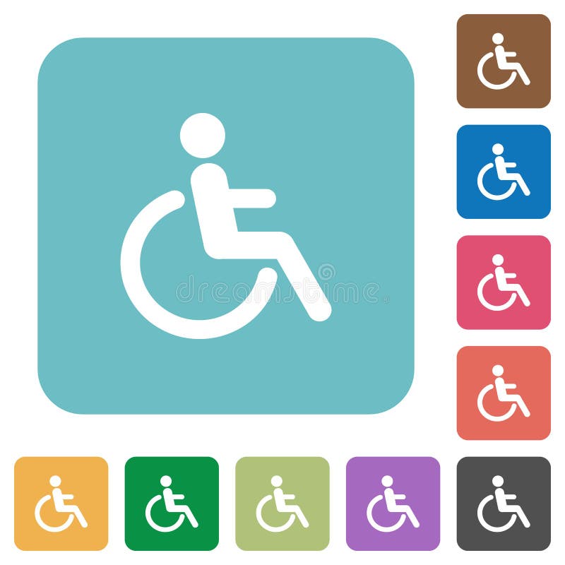 Set of Disability Icons or Graphic Elements with Information about ...