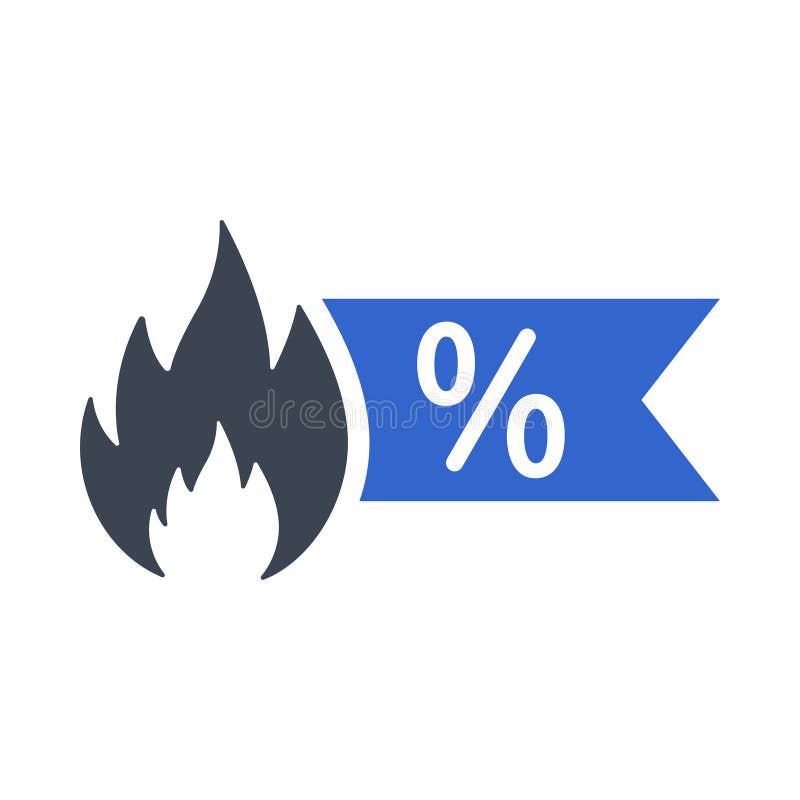 Flat discount icon stock vector. Illustration of percent - 261315973