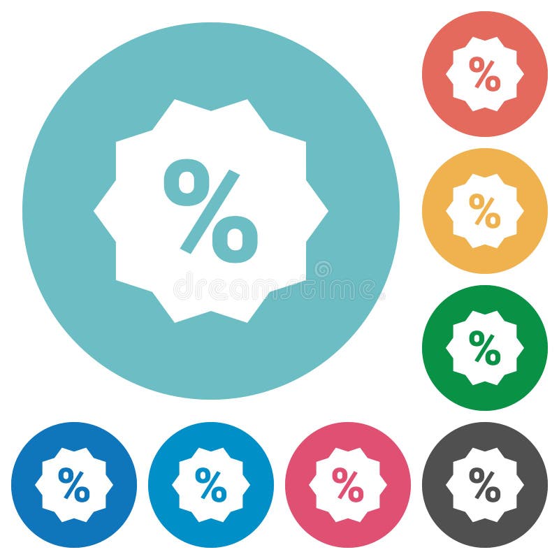 Flat discount icons stock vector. Illustration of advantage - 186268104