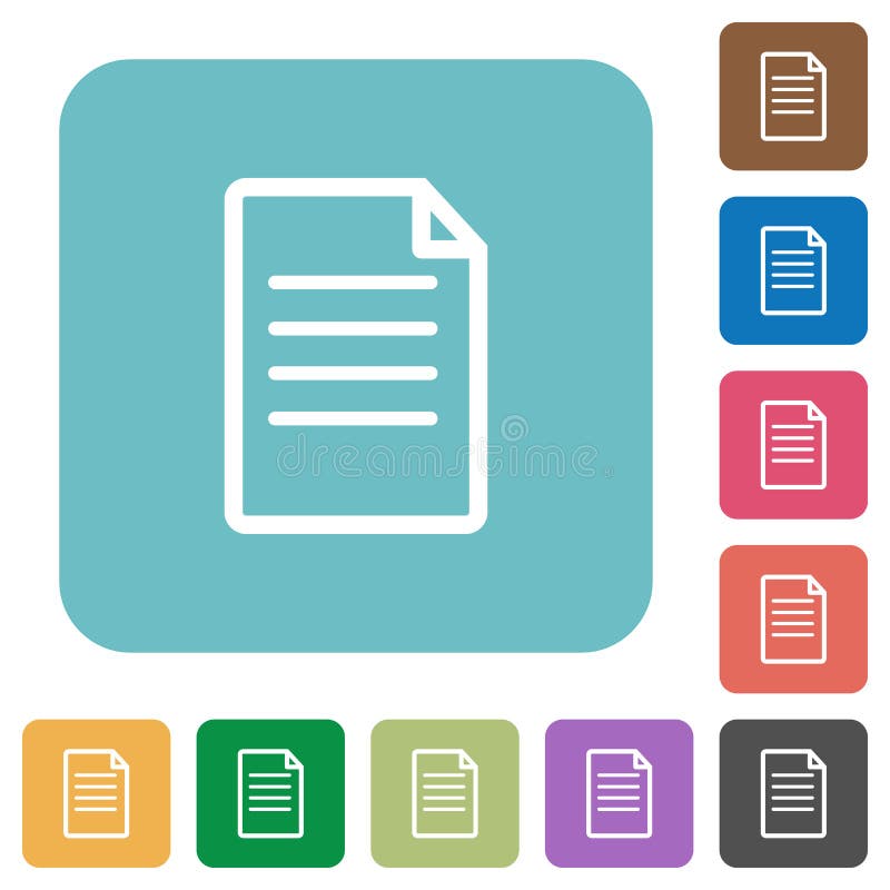 Flat document icons stock vector. Illustration of buttons - 186268069