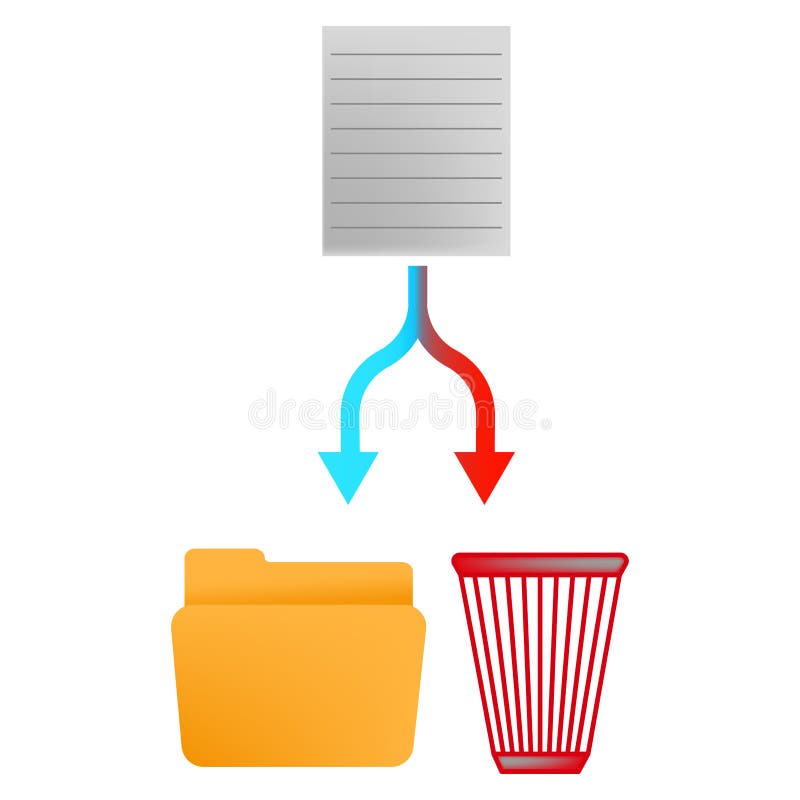 Recycle Bin folder Icon stock vector. Illustration of folder - 198434455