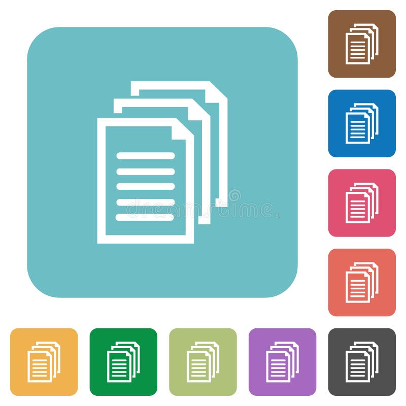 Flat Documents icon set stock vector. Illustration of equipment - 31134213