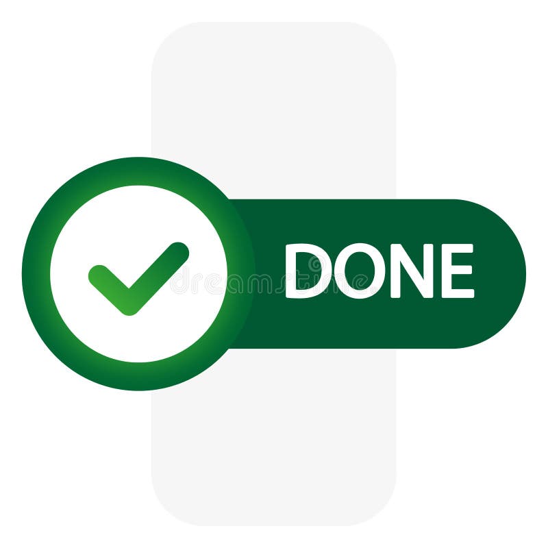 Flat Done Banner for Web Design. Vector Illustration Stock Vector ...