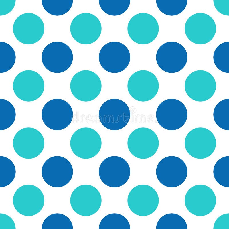 Flat Dotted Seamless Vector Pattern in Blue and Turquoise Colors Stock ...