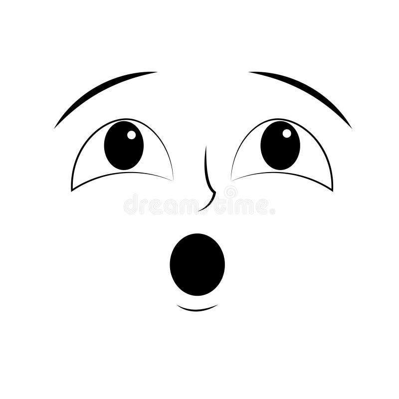 Flat Doubt Expression Emote Avatar Stock Illustration - Illustration of ...