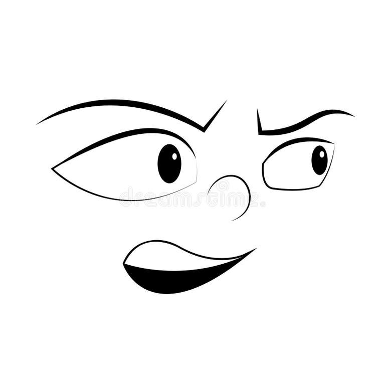 Flat Doubt Expression Emote Avatar Stock Illustration - Illustration of ...