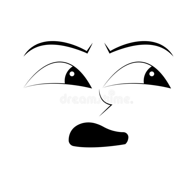 Flat Doubt Expression Emote Avatar Stock Illustration - Illustration of ...